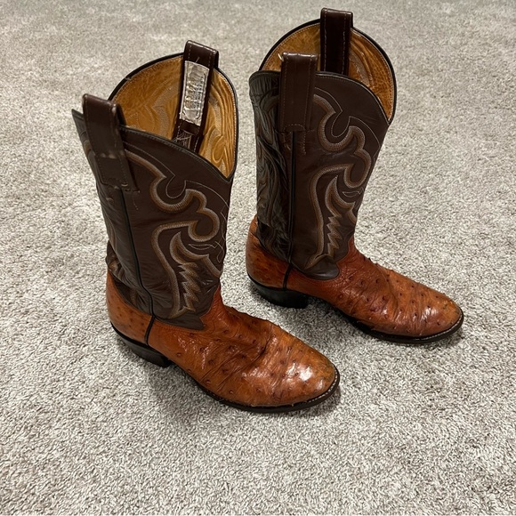 Shoes | Vintage Full Quill Ostrich Boots | Poshmark